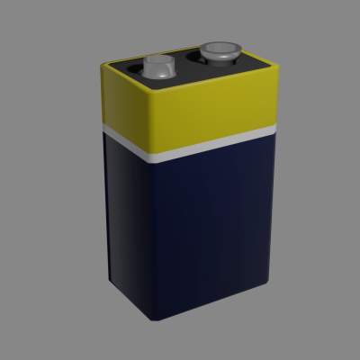 9V Battery - Free 3D Model by Tyuris99