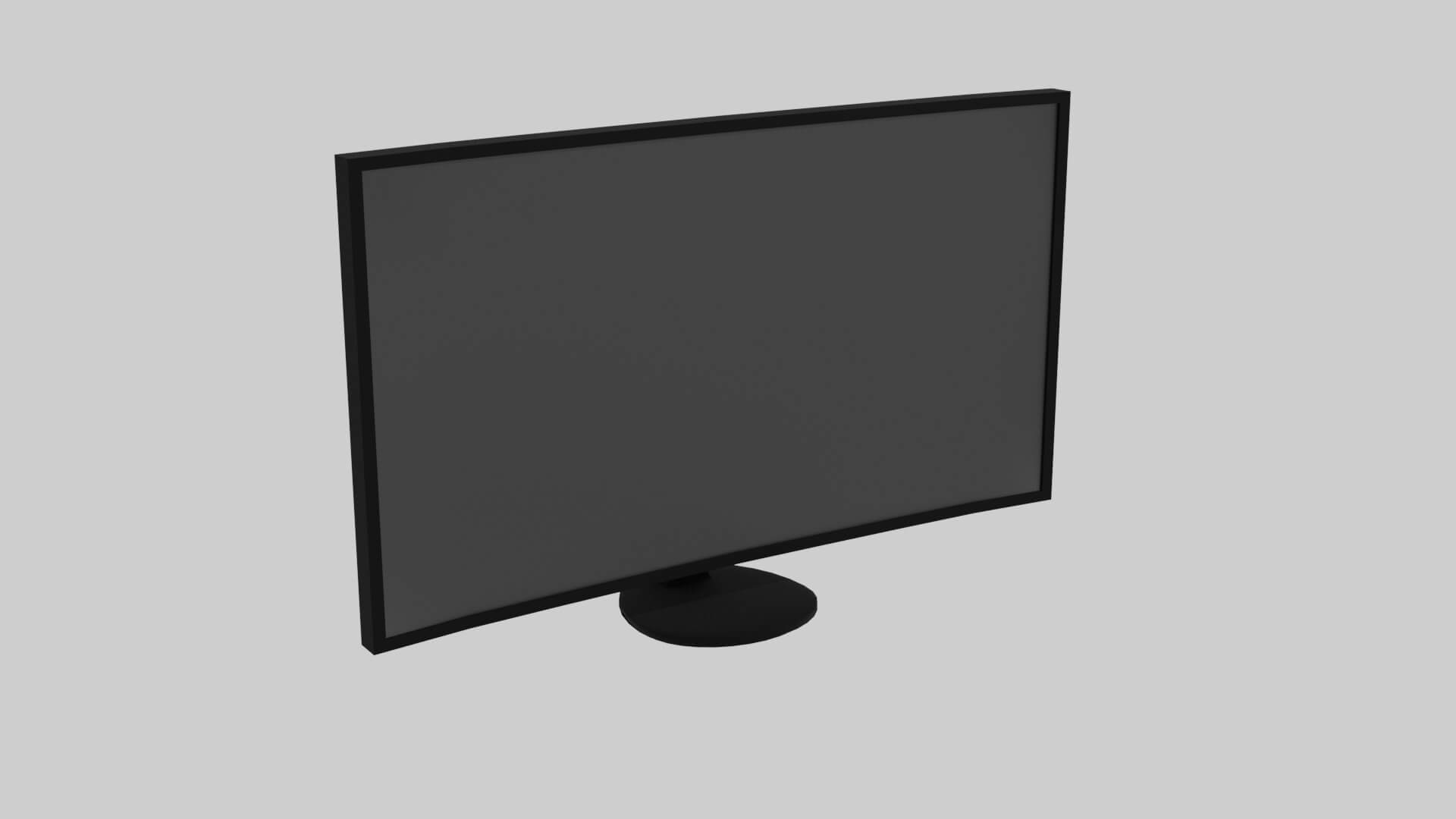 Curved Monitor Low Poly - Free 3D Model by Tyuris99
