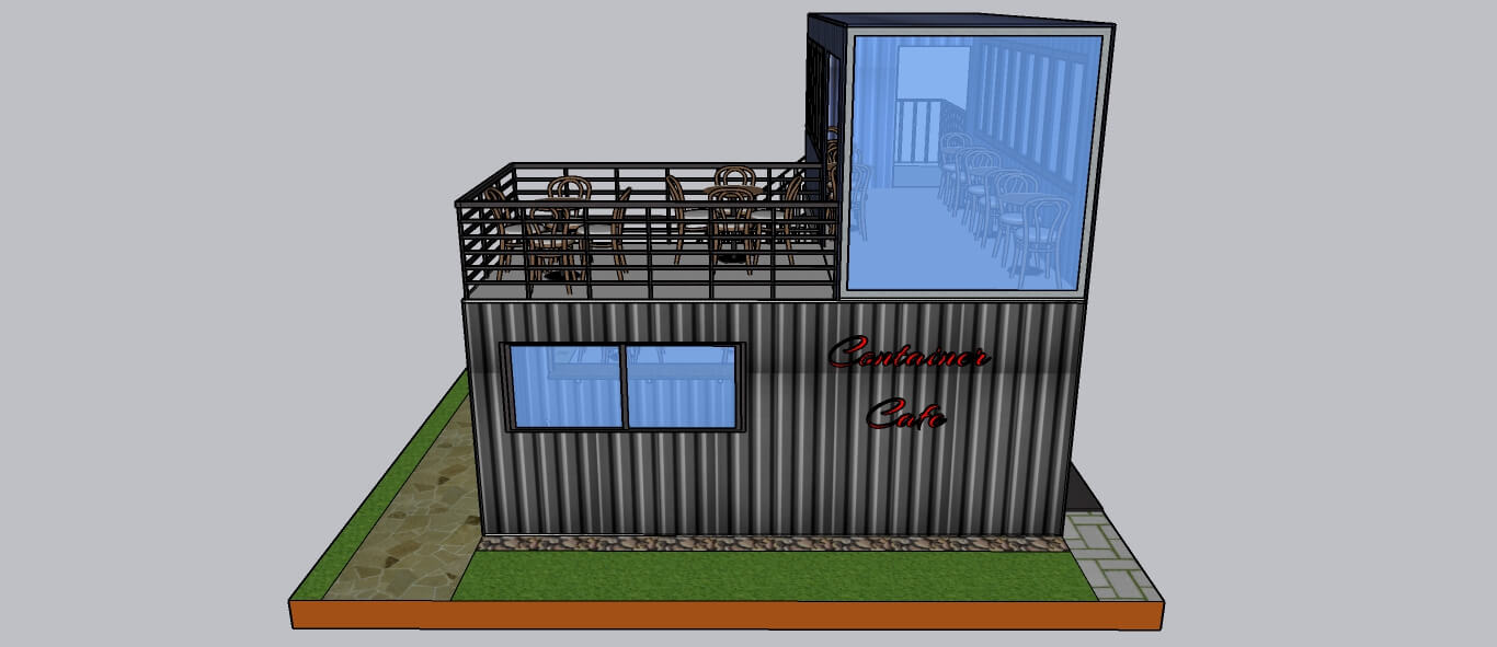Container Cafe 3D Model by TZ Rivu