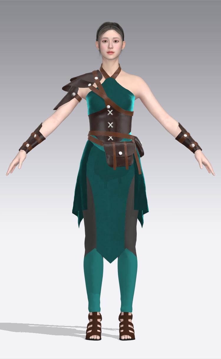 Female Costume - 3D Model by TZ Rivu