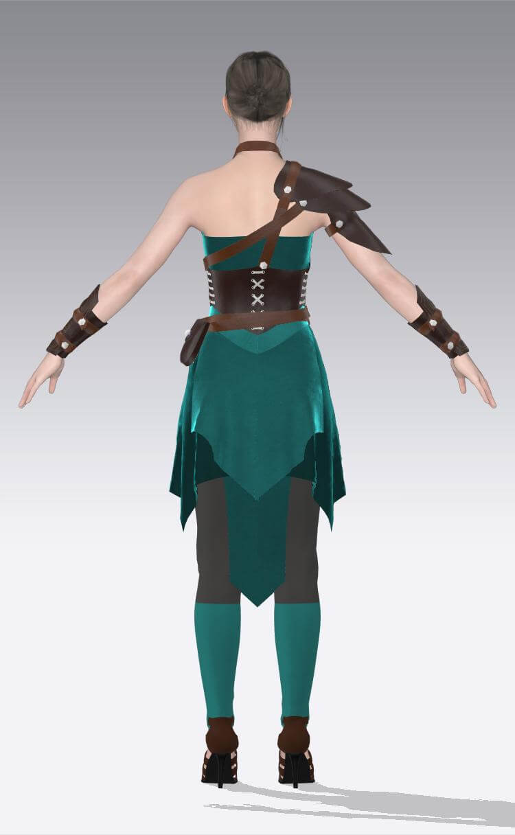 Female Costume - 3D Model by TZ Rivu