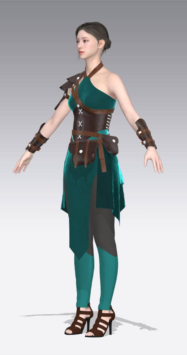 Female Costume - 3D Model by TZ Rivu