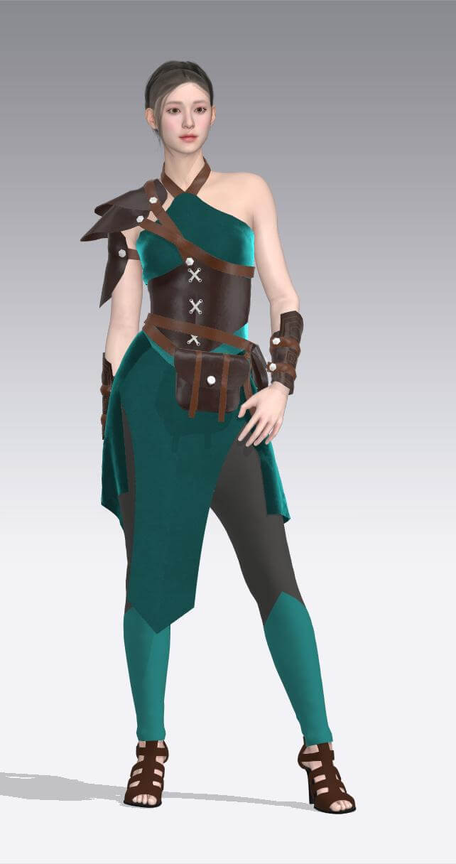 Female Costume - 3D Model by TZ Rivu