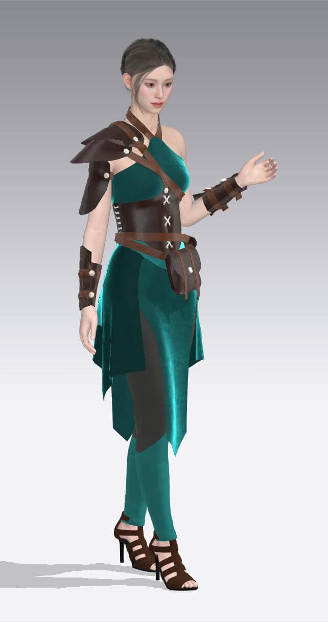 Female Costume - 3D Model by TZ Rivu