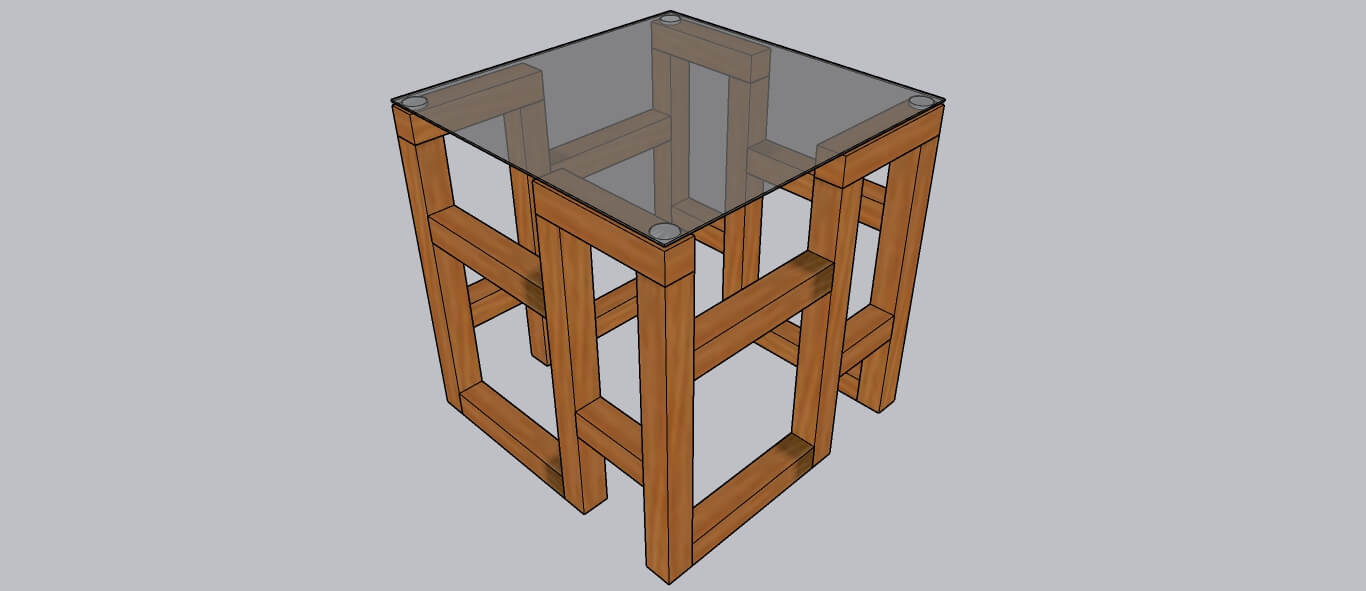 Wooden Tea Table - 3D Model by TZ Rivu