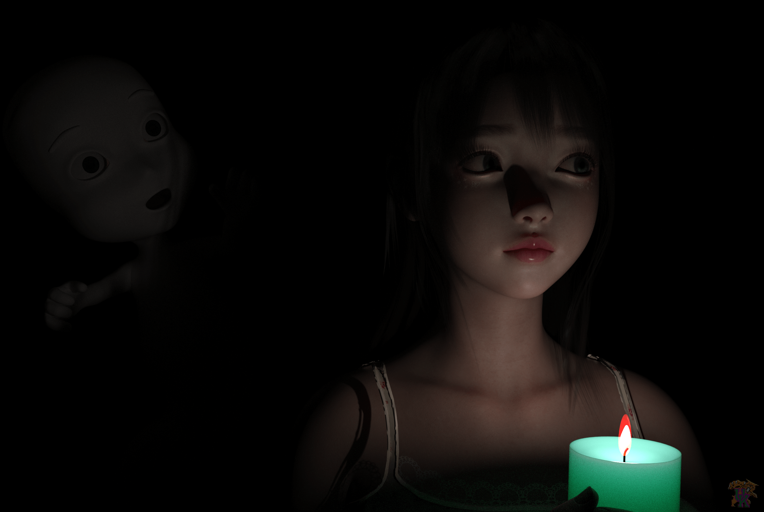 Hello? - Is anybody there? 3D Render, Digital Art by UdoK