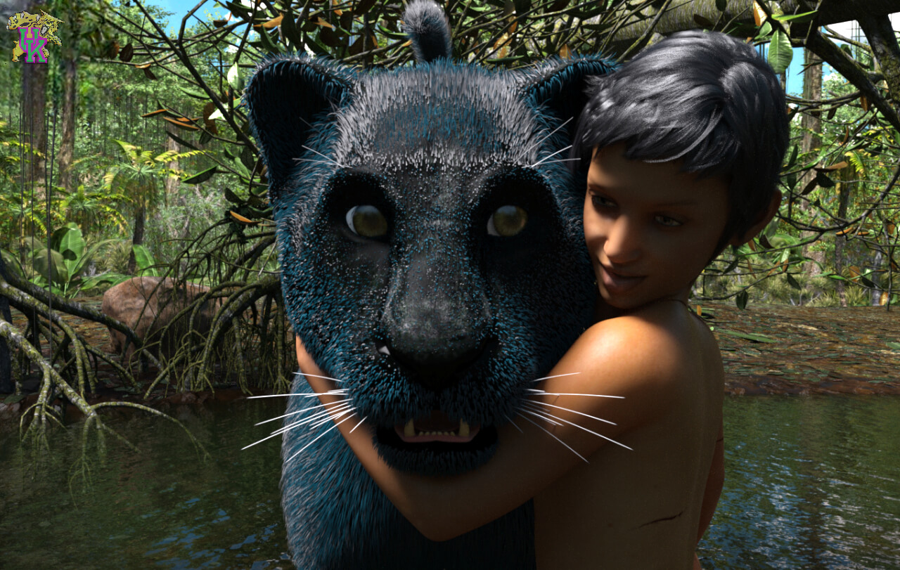 Jungle Book... 3D Render, Digital Art by UdoK