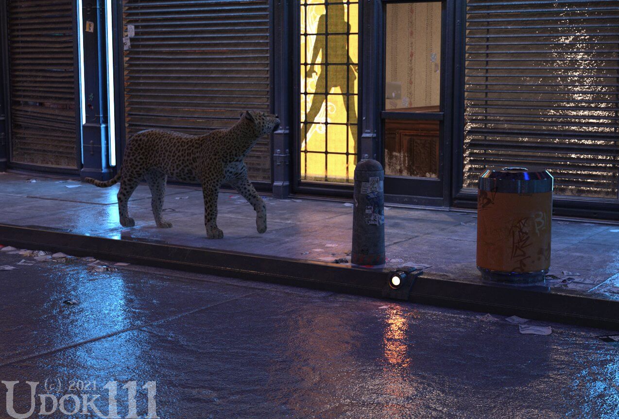 Leo in Urban 3D Render, Digital Art by UdoK