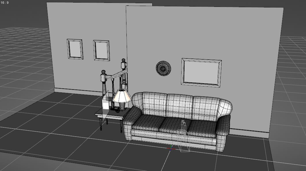 Cozy sofa 3D Render, Digital Art by ugarman