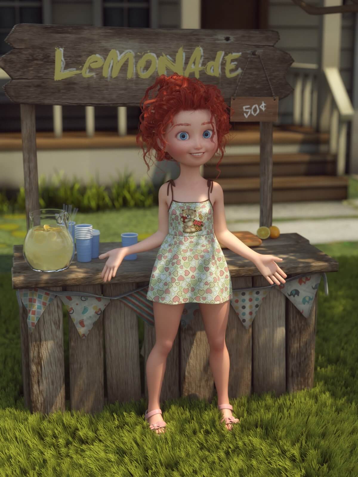 Fresh Lemonade 3D Render, Digital Art by ugarman