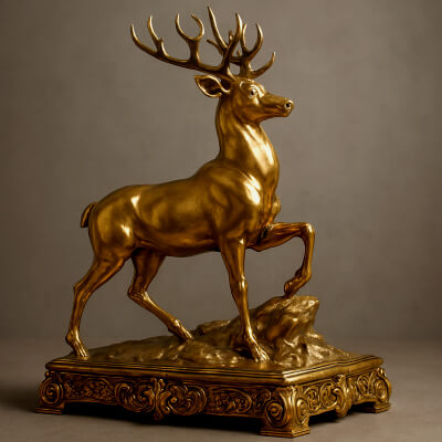 Golden Stag of Regal Majesty - 3D Model by ukmrguyz