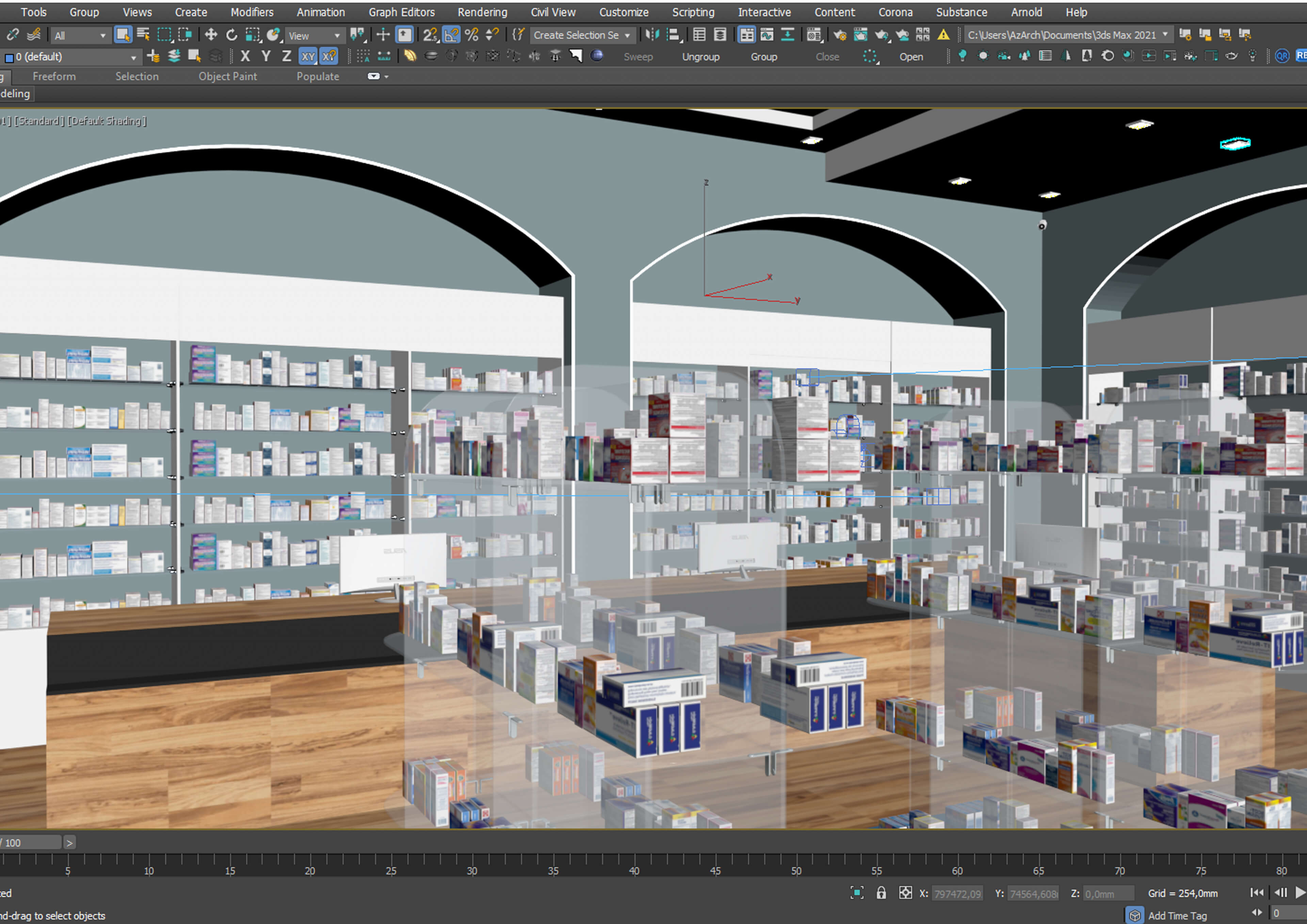 Pharmacy Interior and Set - 3D Model by UM arch