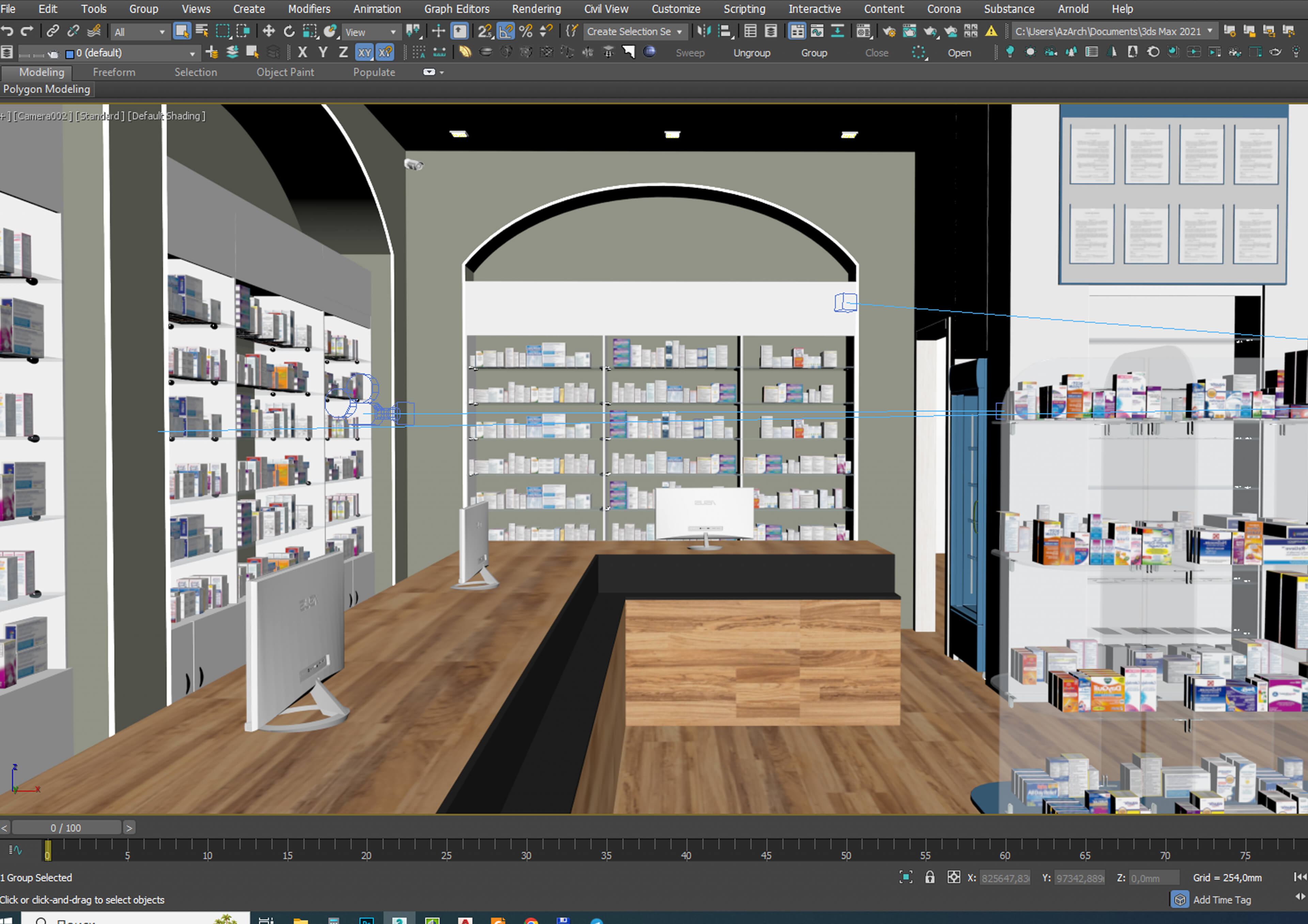 Pharmacy Interior and Set - 3D Model by UM arch