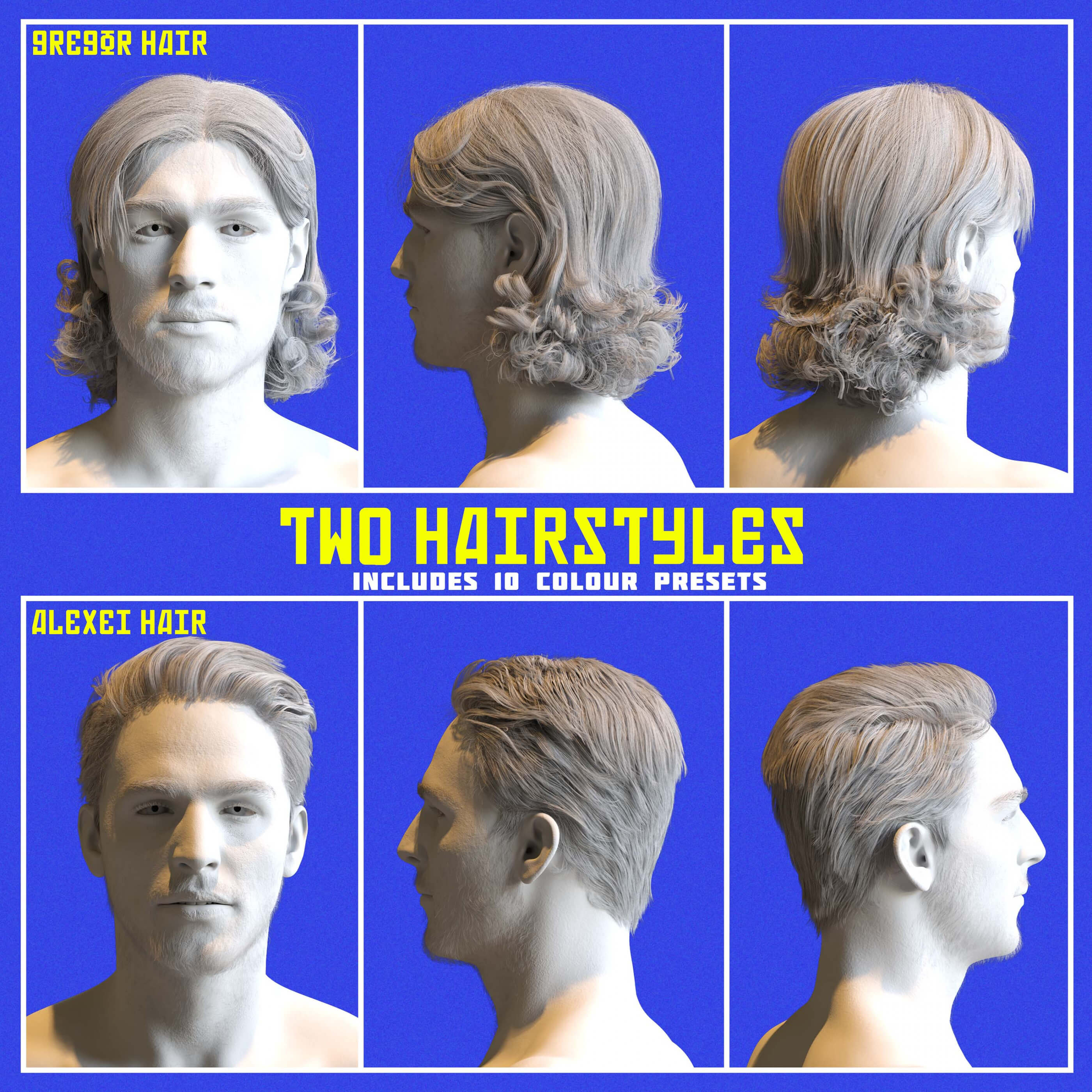 Gopnik Hair for Genesis 9 - Daz Content by Uncanny Valet