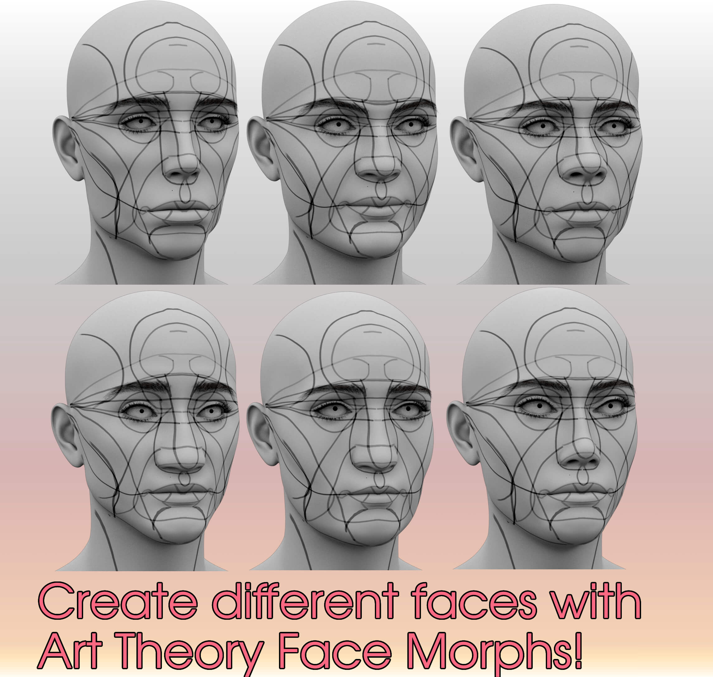 Art Theory Face Morphs for G9 - Daz Content by undeadcrabb