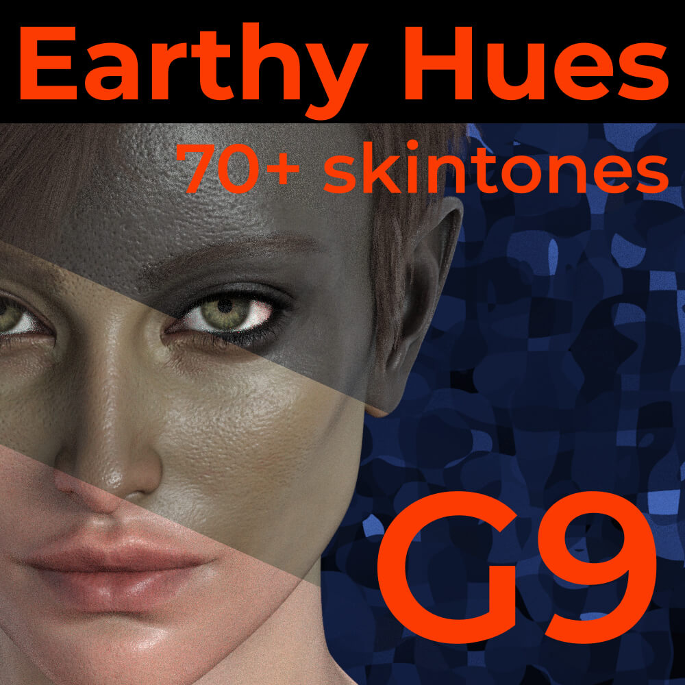 Earthy Hues: 70+ Skintones for G9 - Daz Content by undeadcrabb