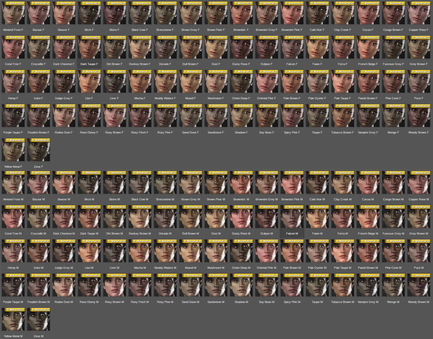 Earthy Hues: 70+ Skintones for G9 - Daz Content by undeadcrabb