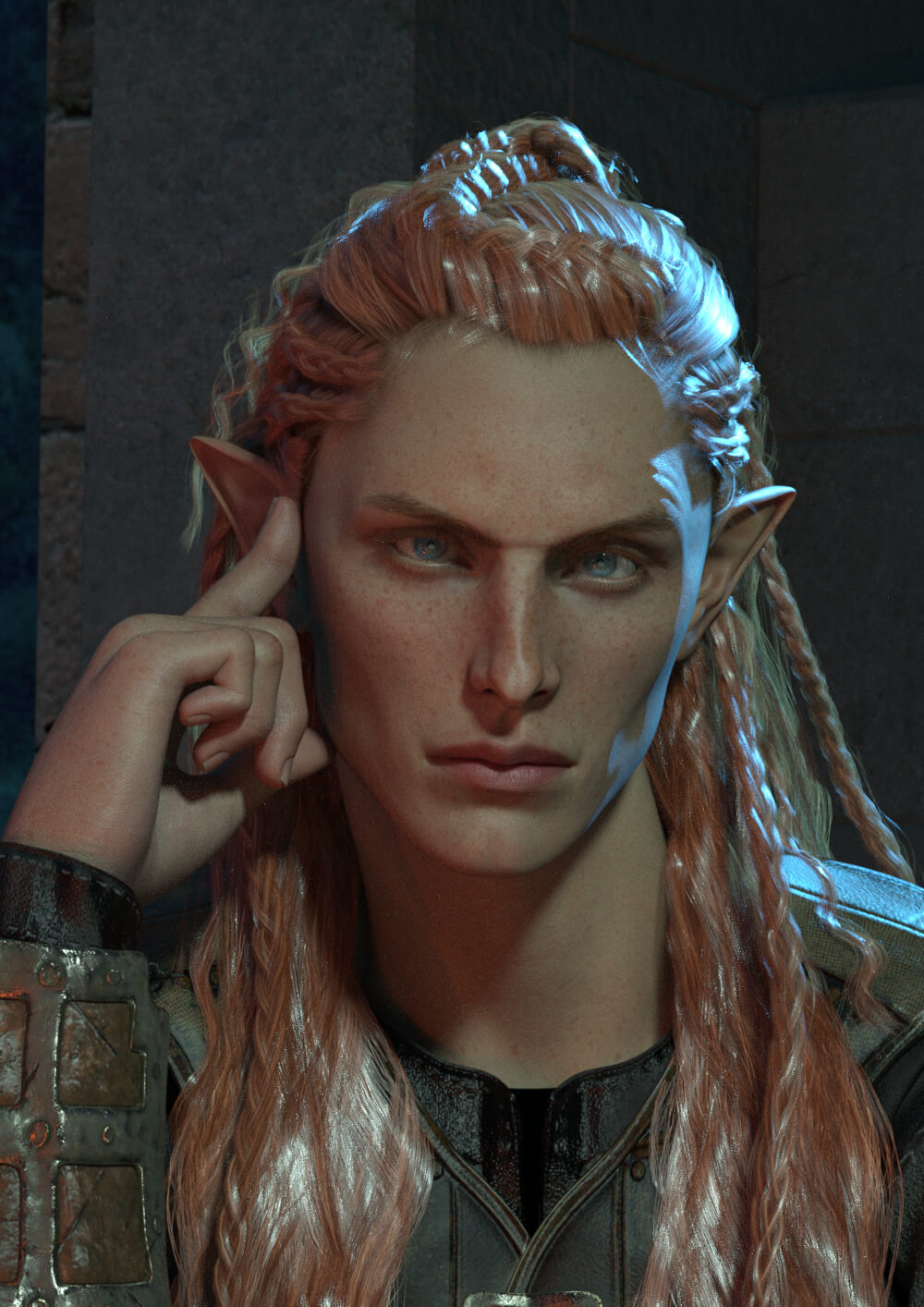 Just an Elf 3D Render, Digital Art by undeadcrabb