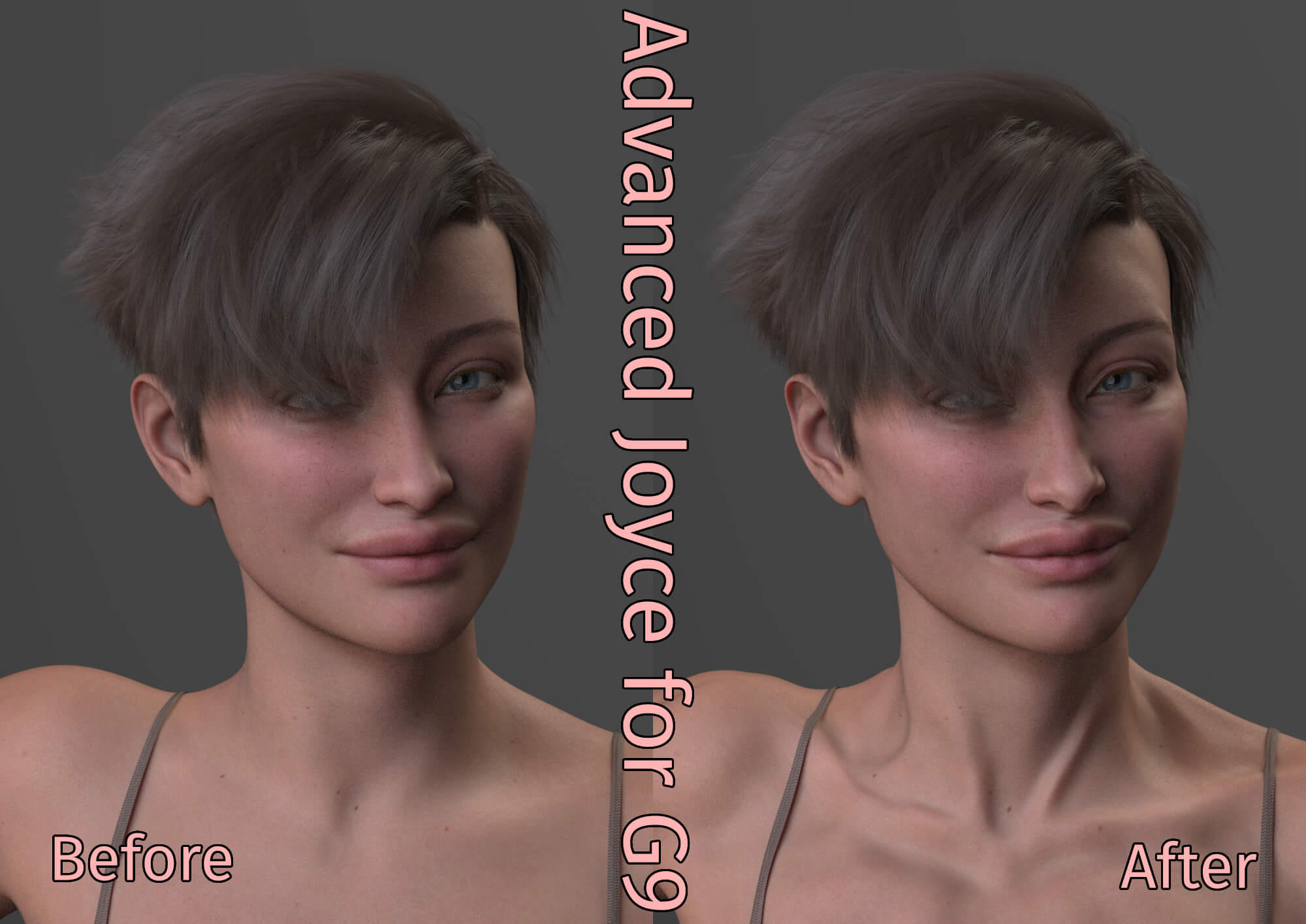 Joyce - Advanced Base Morphs for G9 Daz Content by undeadcrabb
