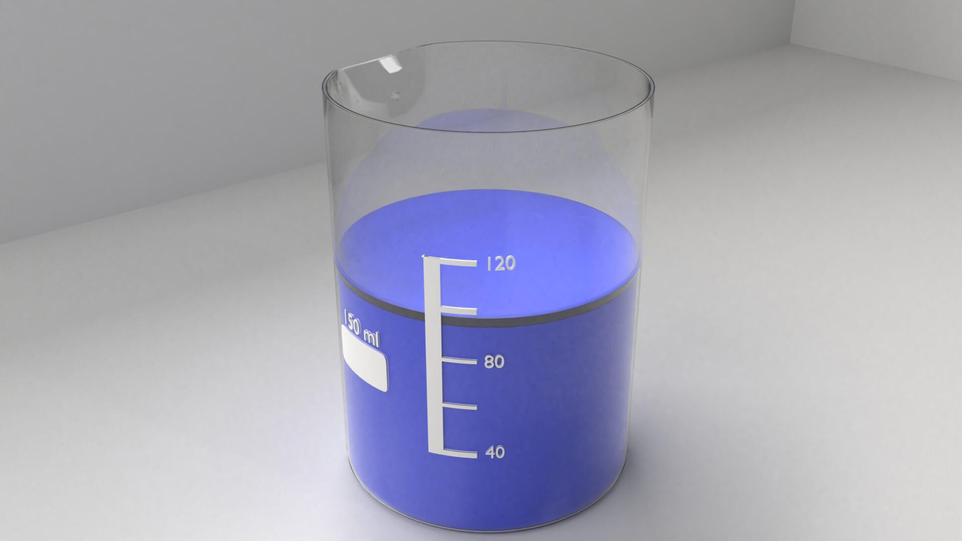 150ml Glass Beaker with Liquid 2 - 3D Model by unos