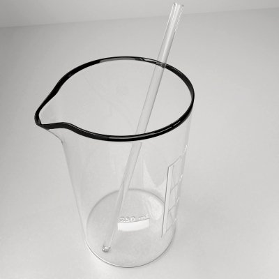 250 Ml Glass Beaker with Rod - 3D Model by unos