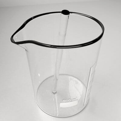 800 Ml Glass Beaker with Rod - 3D Model by unos