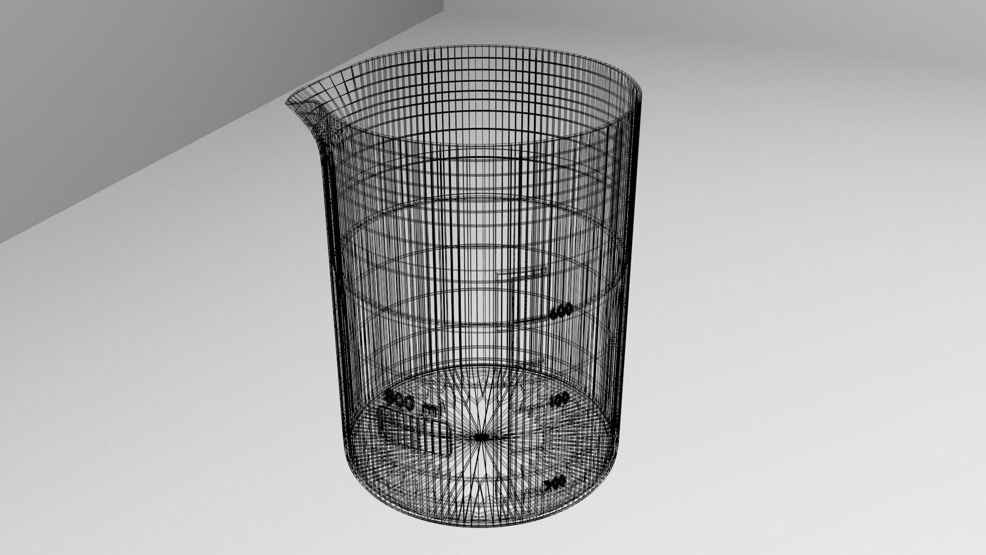 800ml Glass Beaker with Liquid 2 - 3D Model by unos