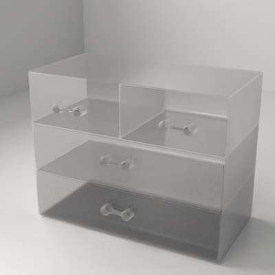 Acrylic Drawer Case - 3D Model by unos