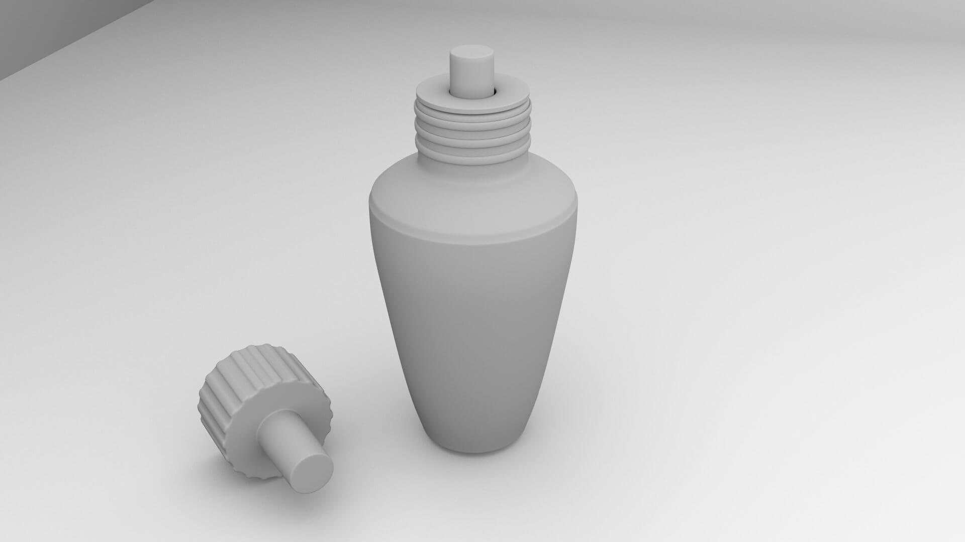 Air Freshener Bulb Unscrew Cap with Green Half Liquid - 3D Model by unos