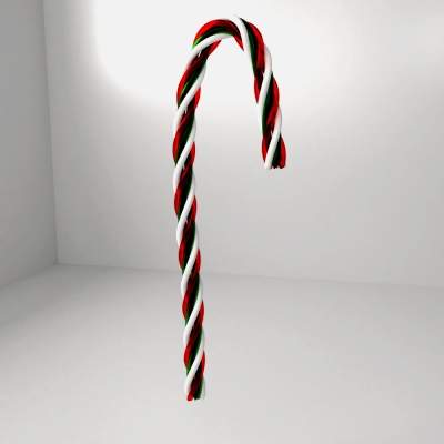 Candy Cane 5 - 3D Model by unos