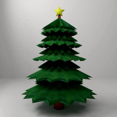 Christmas Tree 1 - 3D Model by unos
