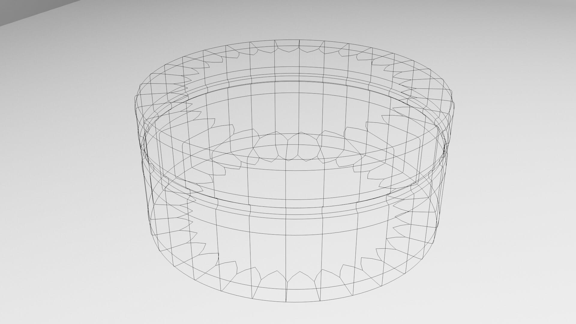 Empty Cream Container - 3D Model by unos