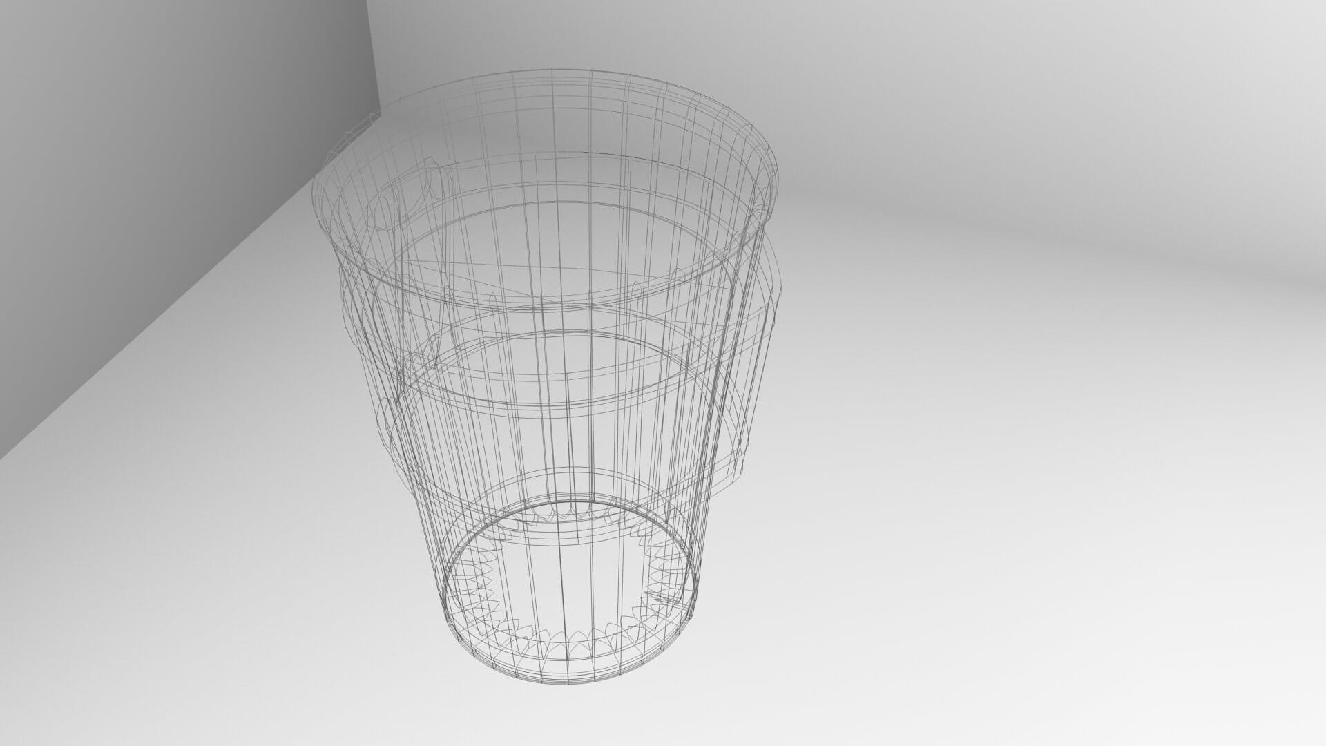 Large Paper Cup with Java Jacket and Coffee - 3D Model by unos