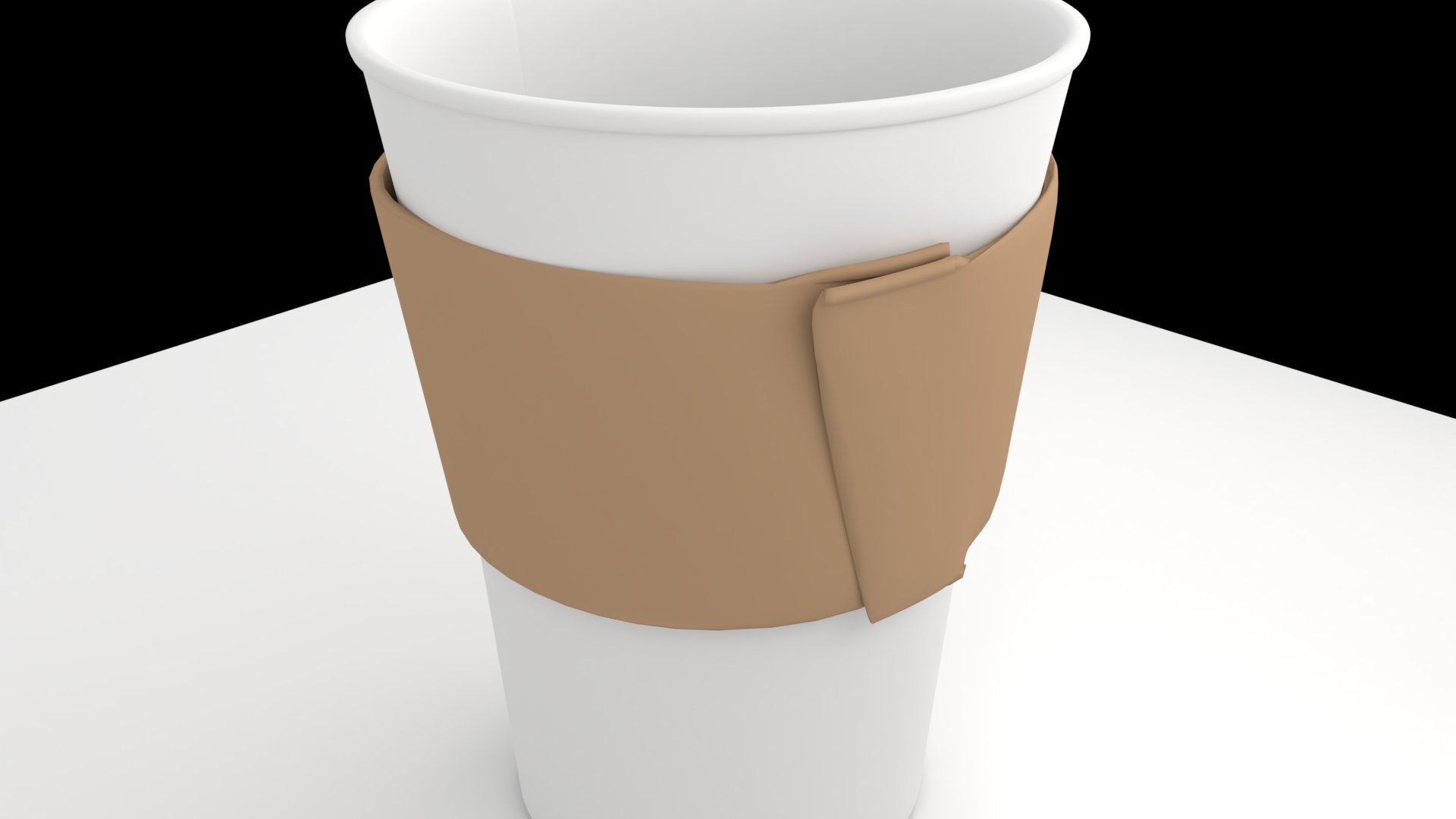 Large Paper Cup with Java Jacket - 3D Model by unos