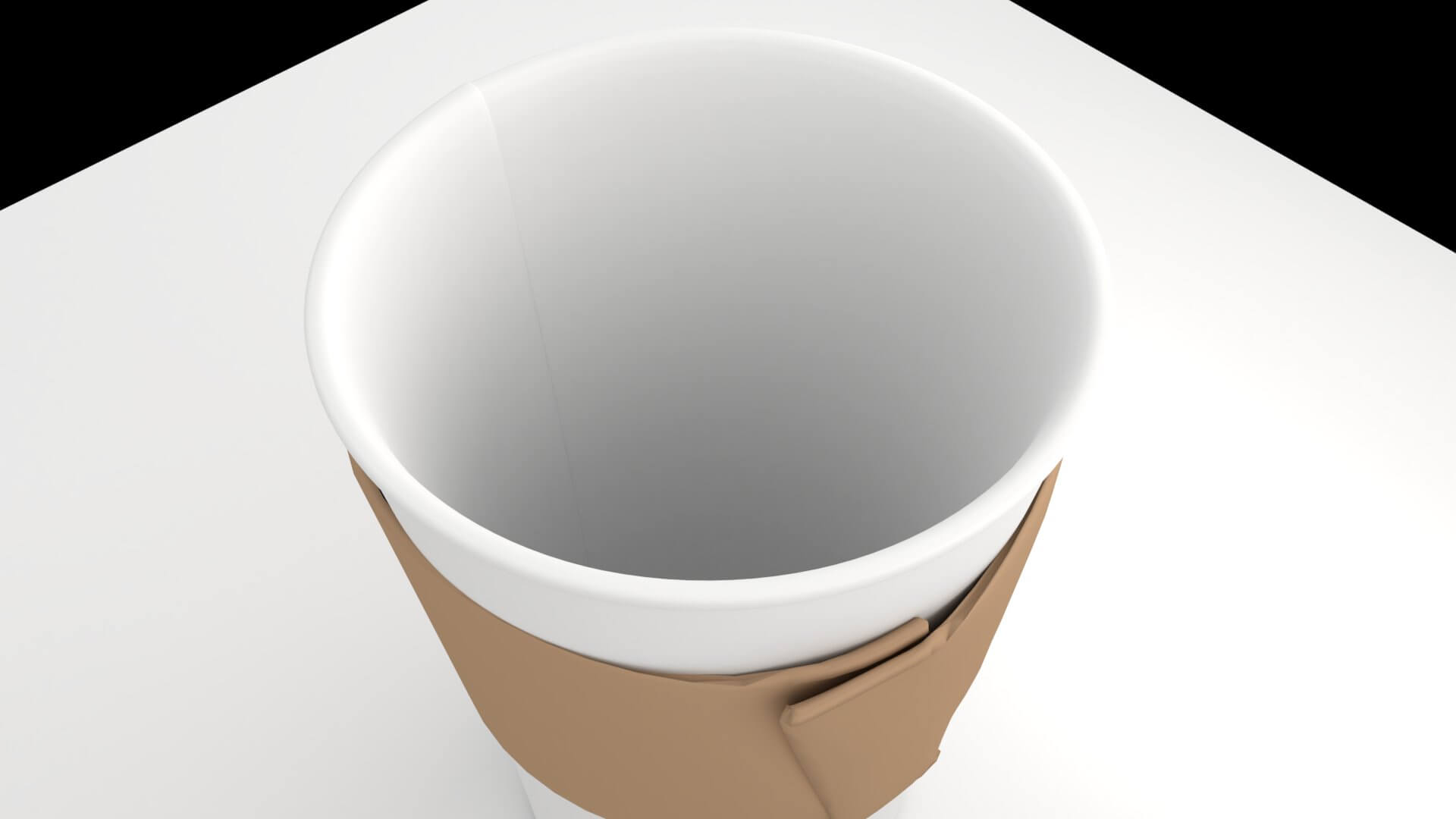 Large Paper Cup with Java Jacket - 3D Model by unos