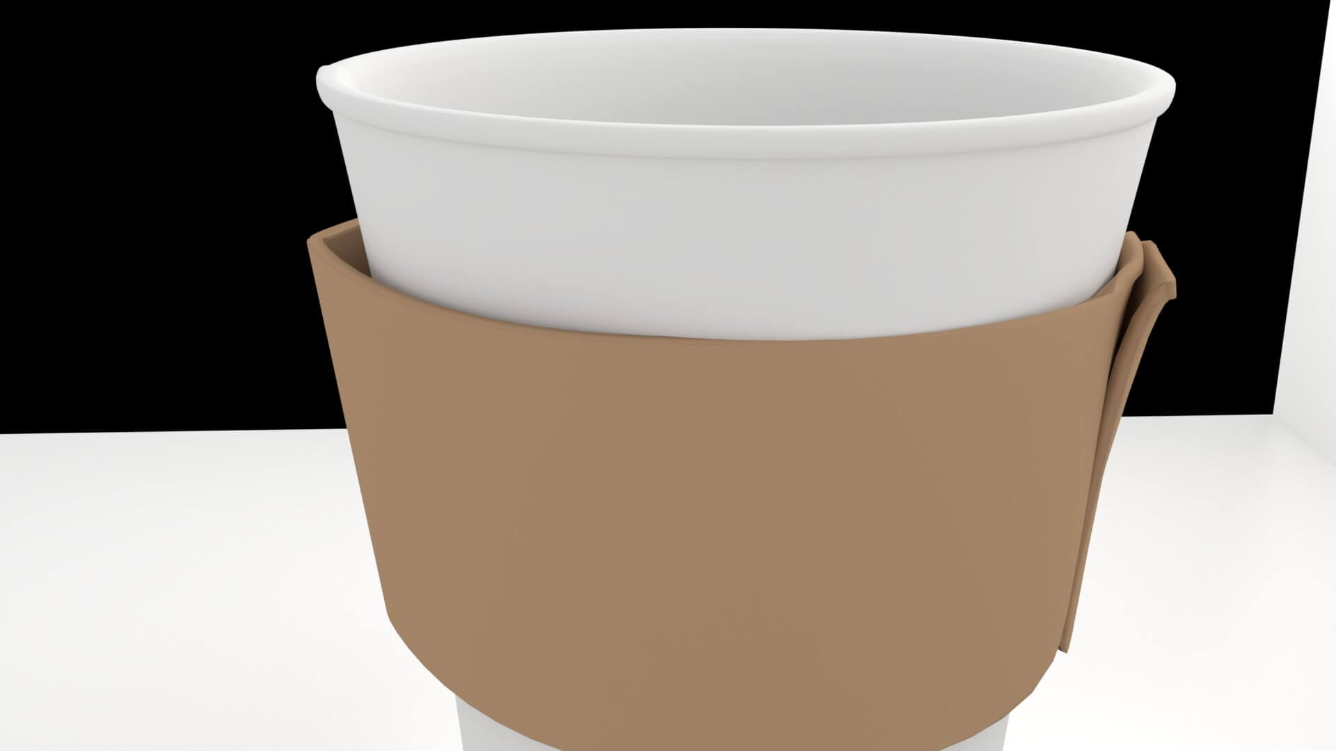 Large Paper Cup with Java Jacket - 3D Model by unos