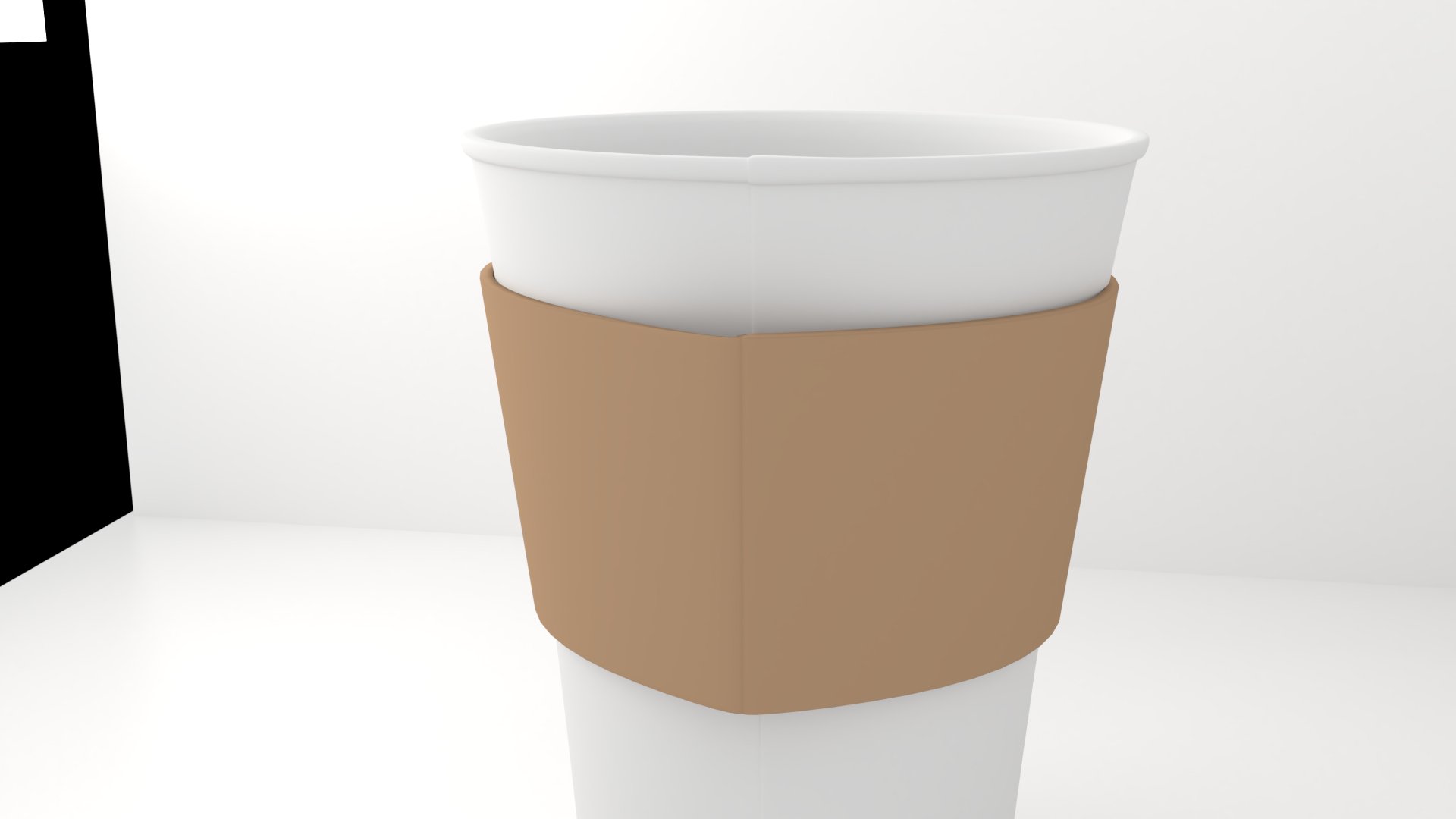 Large Paper Cup with Java Jacket - 3D Model by unos