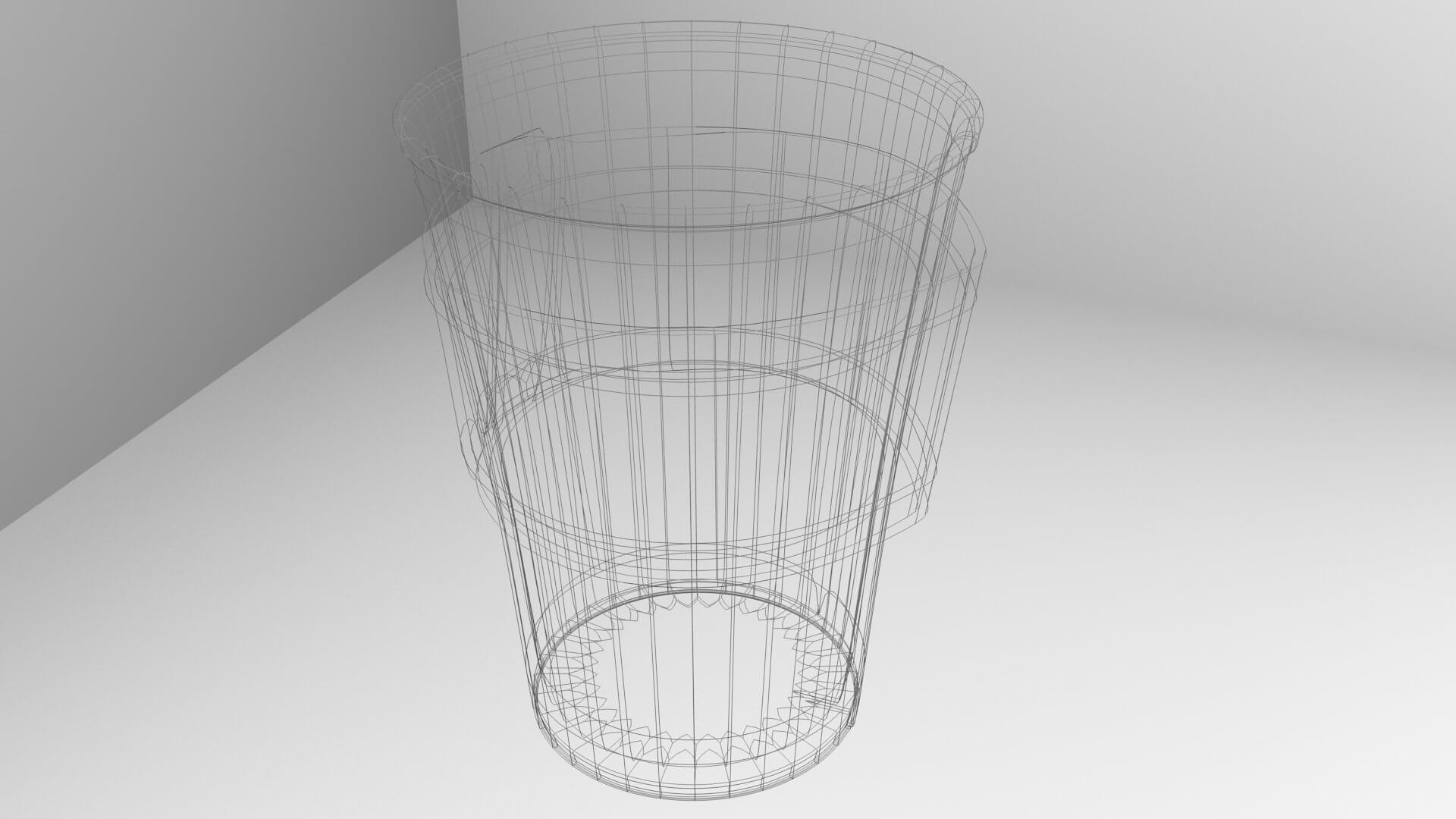 Large Paper Cup with Java Jacket - 3D Model by unos