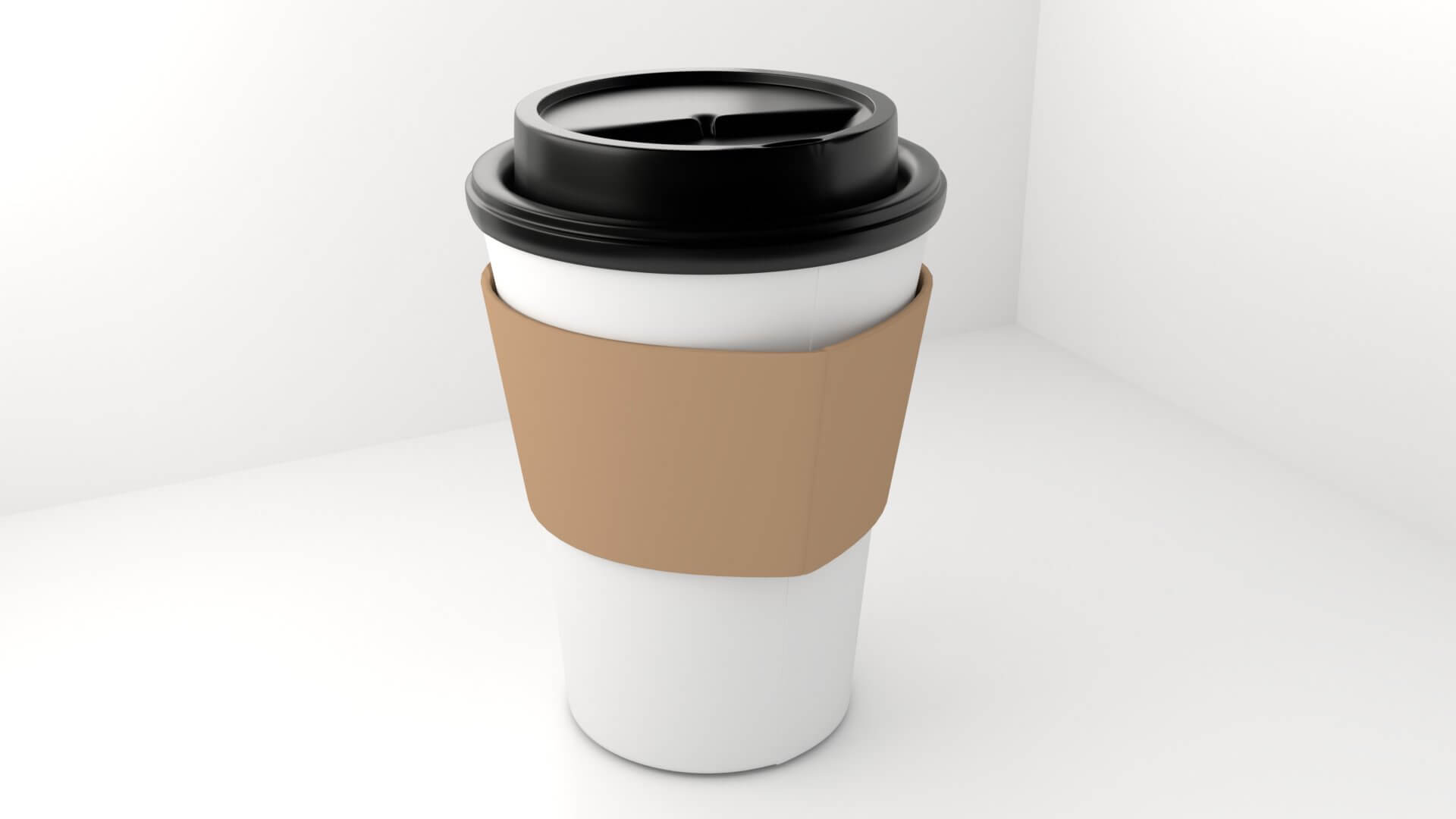 Large Paper Cup with Lid Java Jacket - 3D Model by unos
