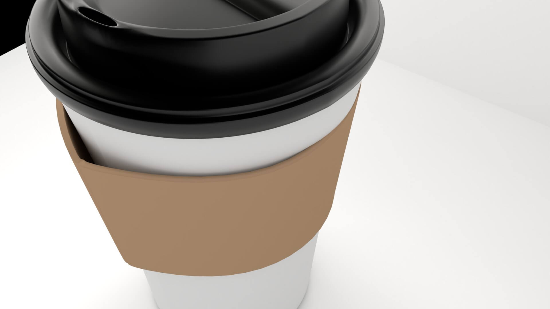 Large Paper Cup with Lid Java Jacket - 3D Model by unos