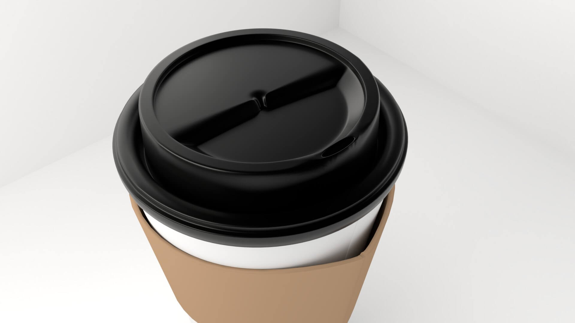 Large Paper Cup with Lid Java Jacket - 3D Model by unos