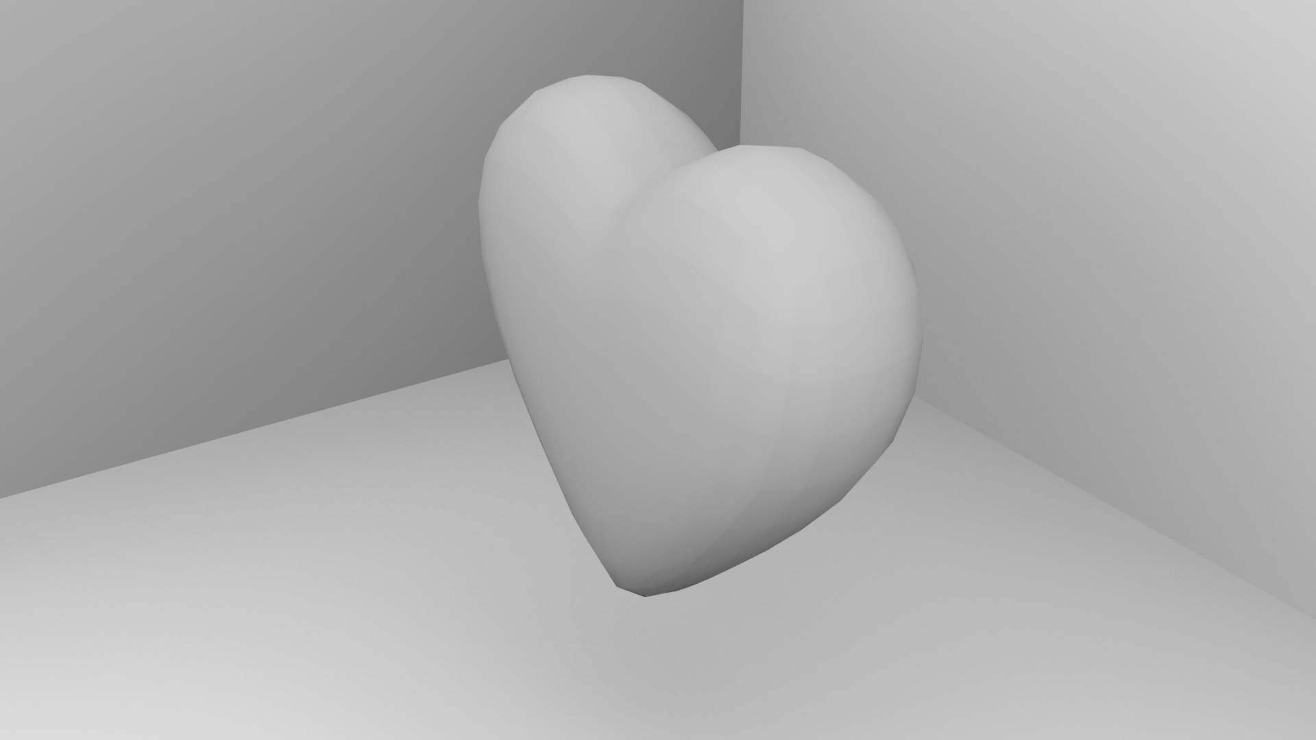 Metal Heart Shape Symbol - 3D Model by unos