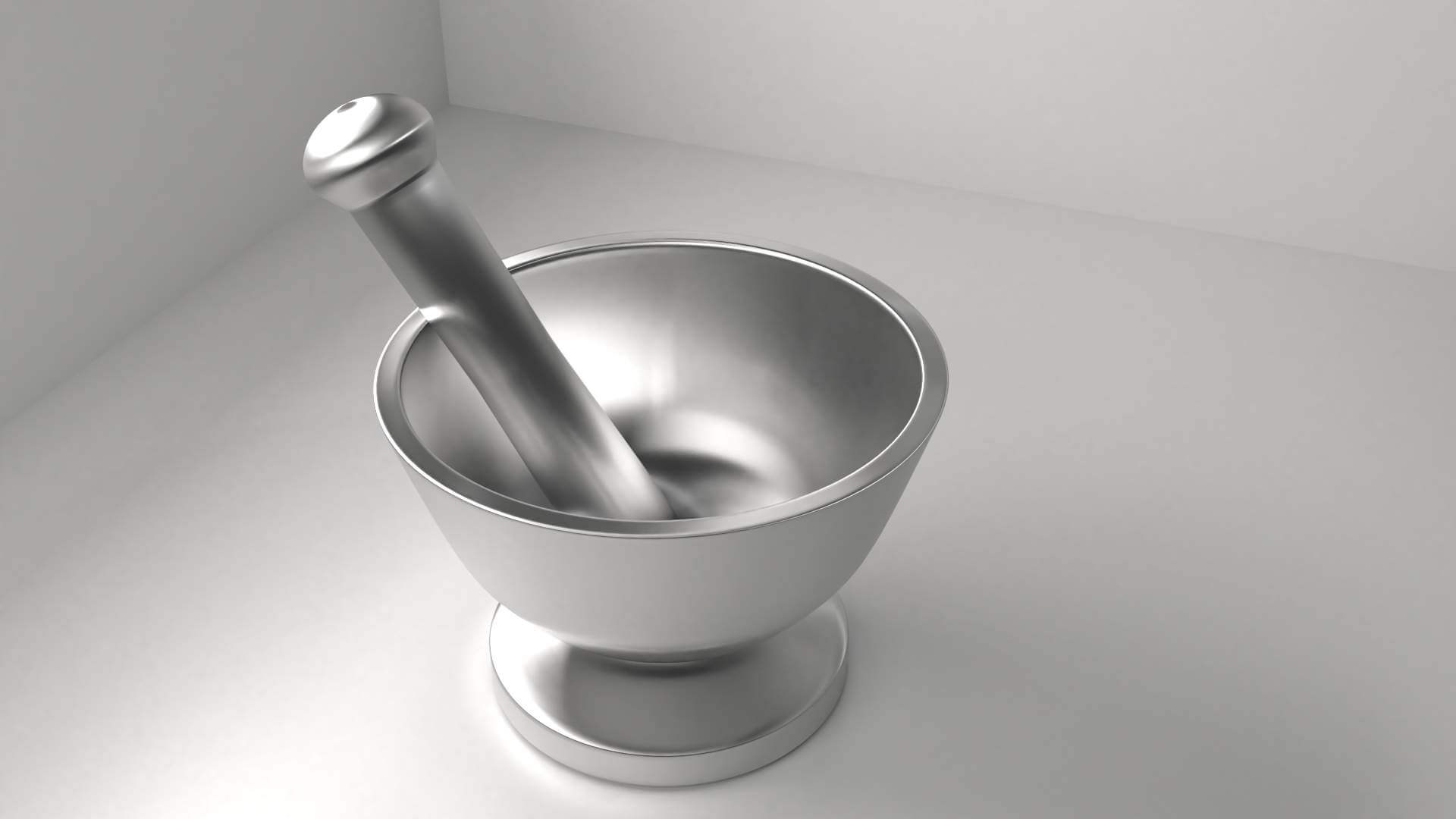 Metal Mortar and Pestle 5 - 3D Model by unos