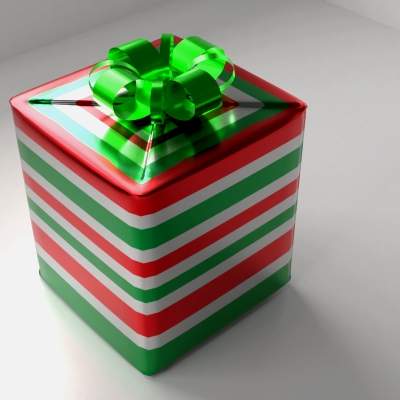 Multi Colored Present 5 with Ribbon - 3D Model by unos
