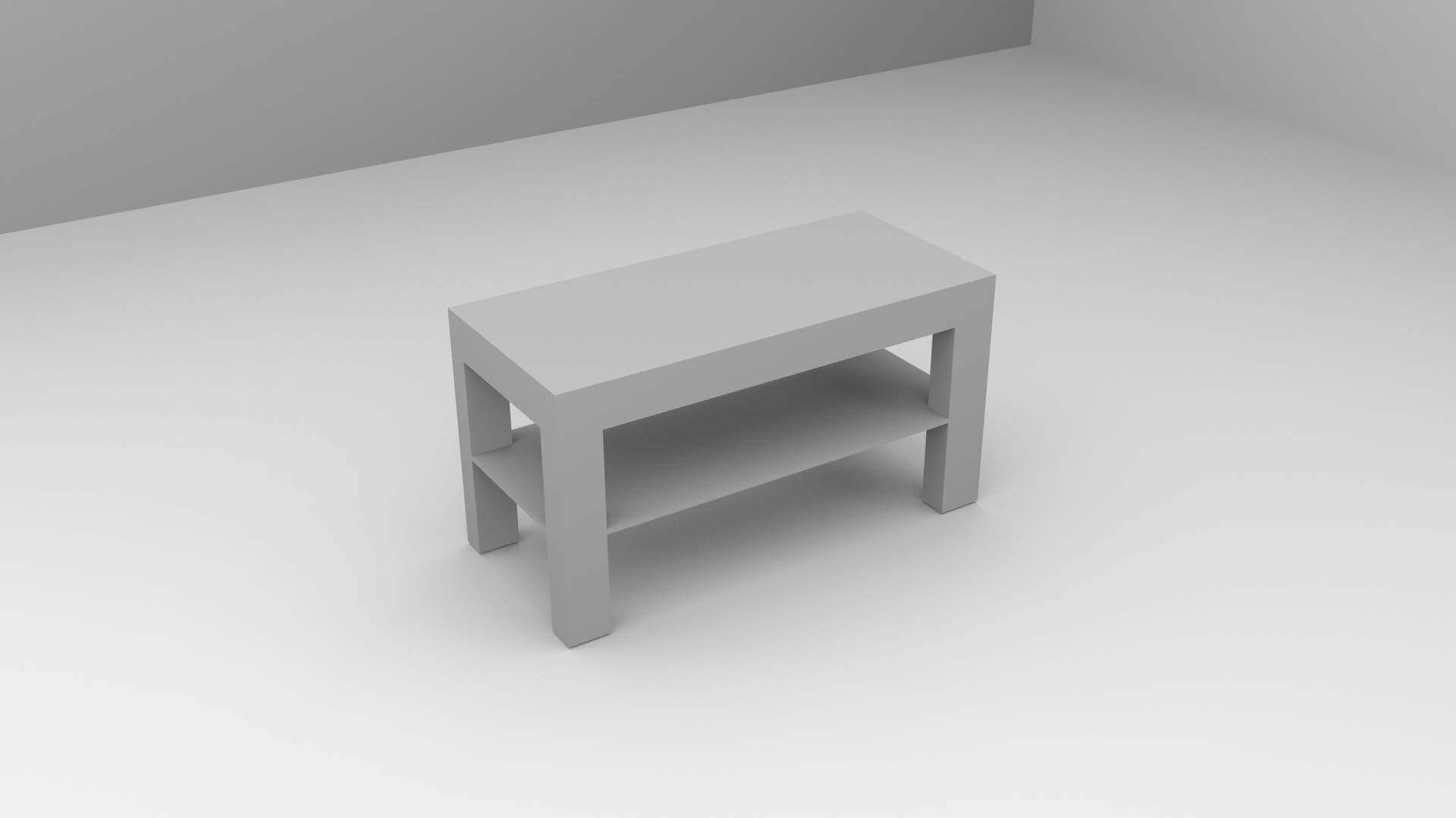 Rectangle Desk 2 - 3D Model by unos