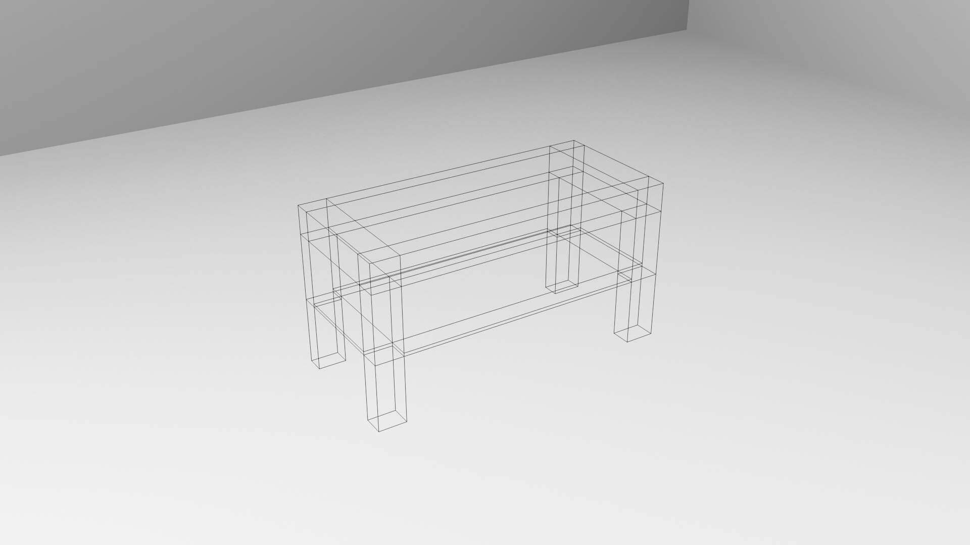 Rectangle Desk 2 - 3D Model by unos