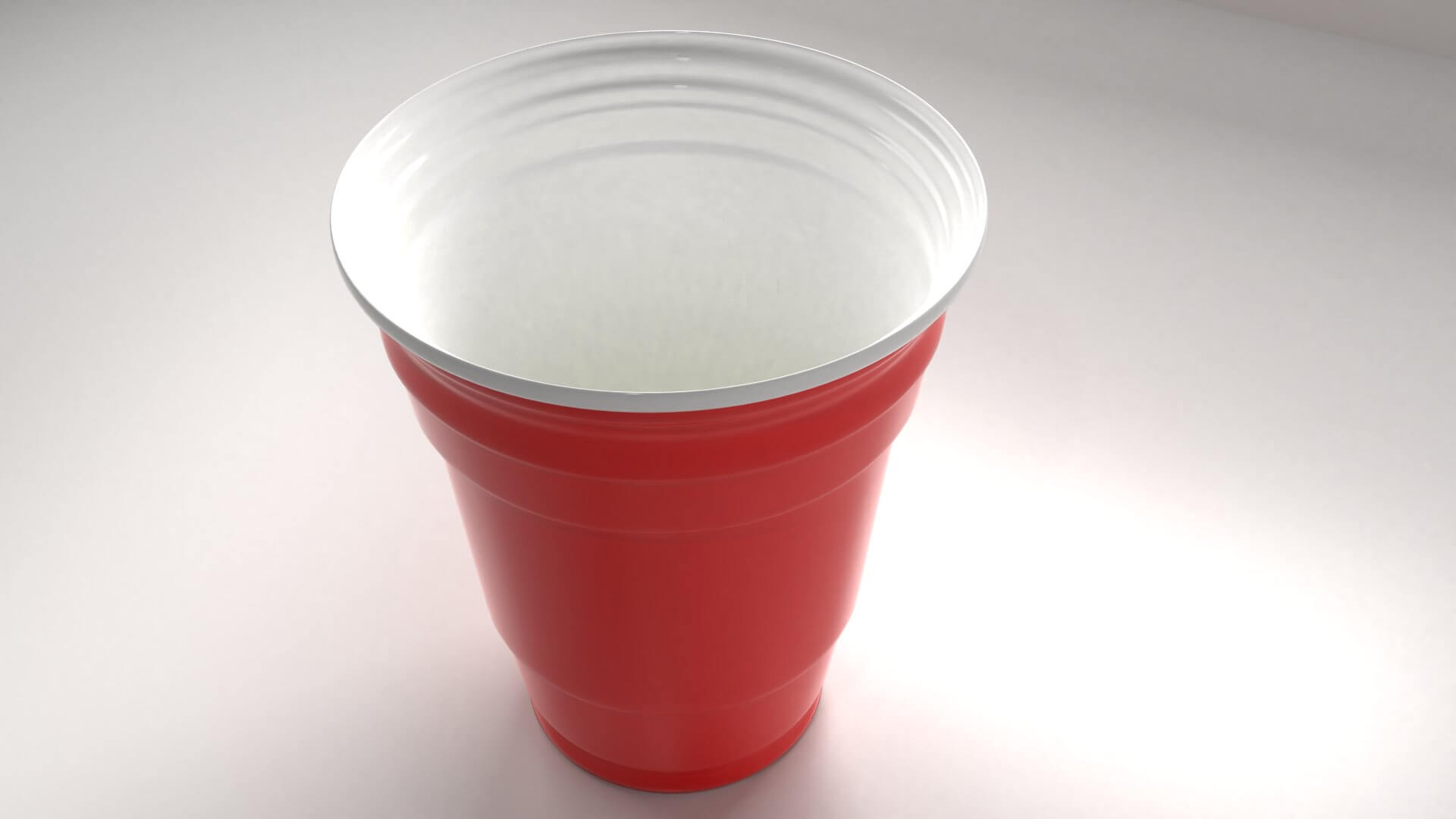 Red Plastic Cup with Half Liquid - 3D Model by unos