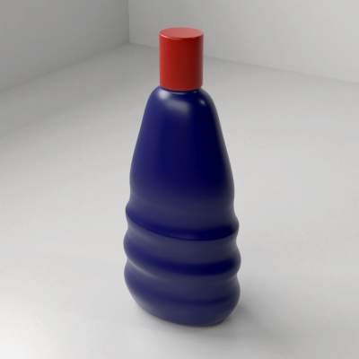 Red Plastic Shampoo Bottle 16 - 3D Model by unos