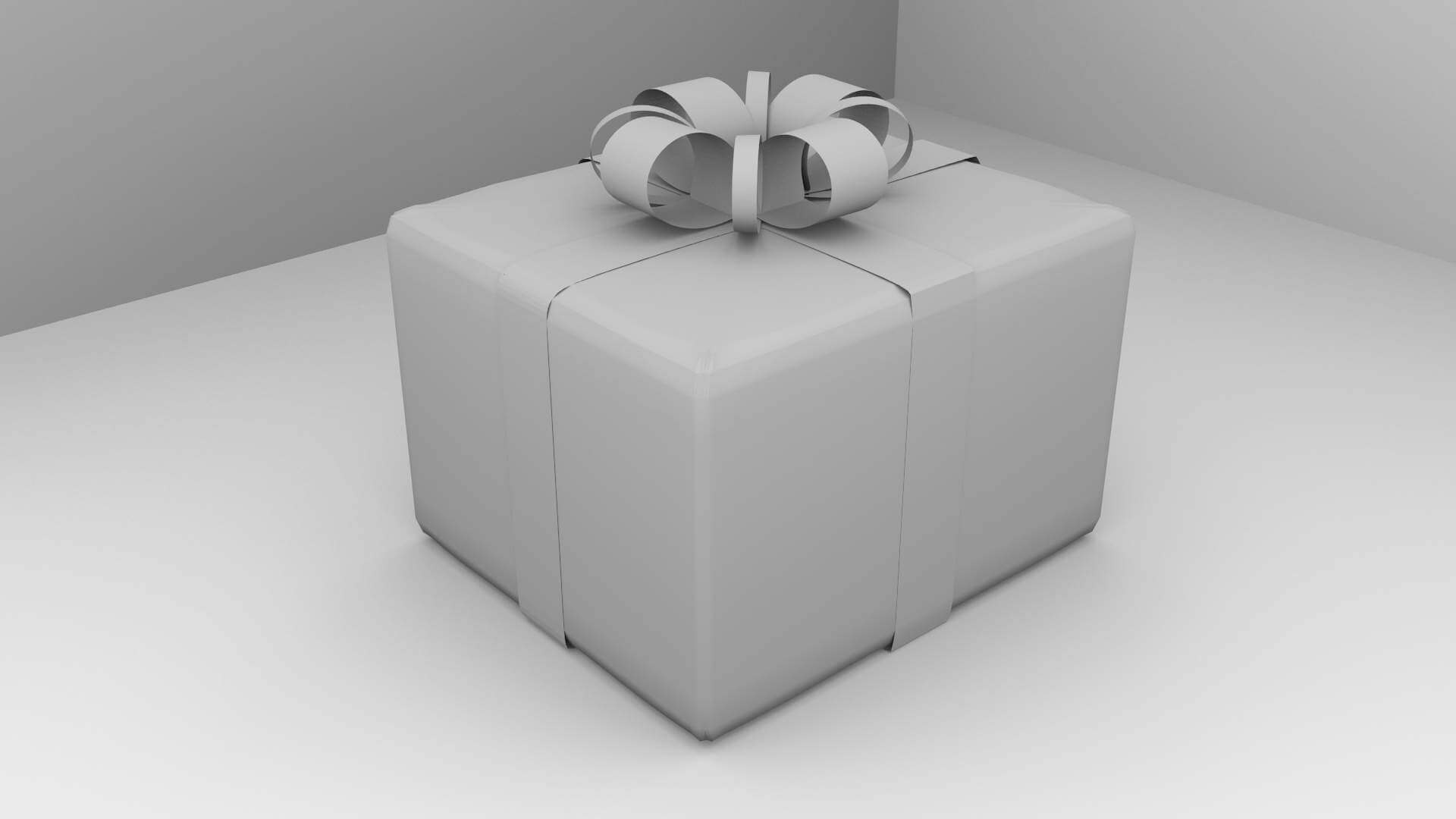 Red Polka Dot Gift Box 10 with Ribbon - 3D Model by unos