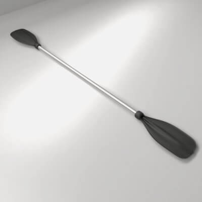 Square-end Kayak Paddle 3D Model by unos